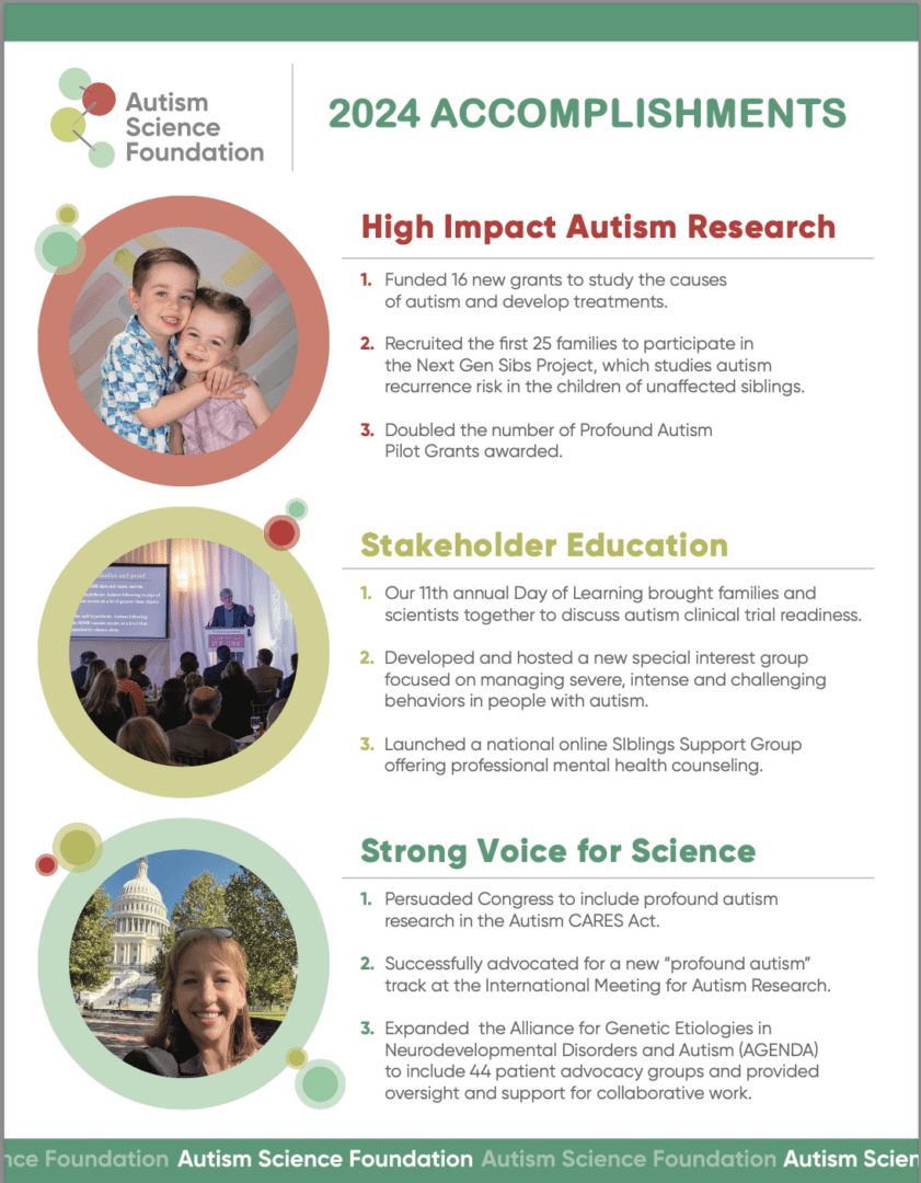 Our Impact - Autism Science Foundation
