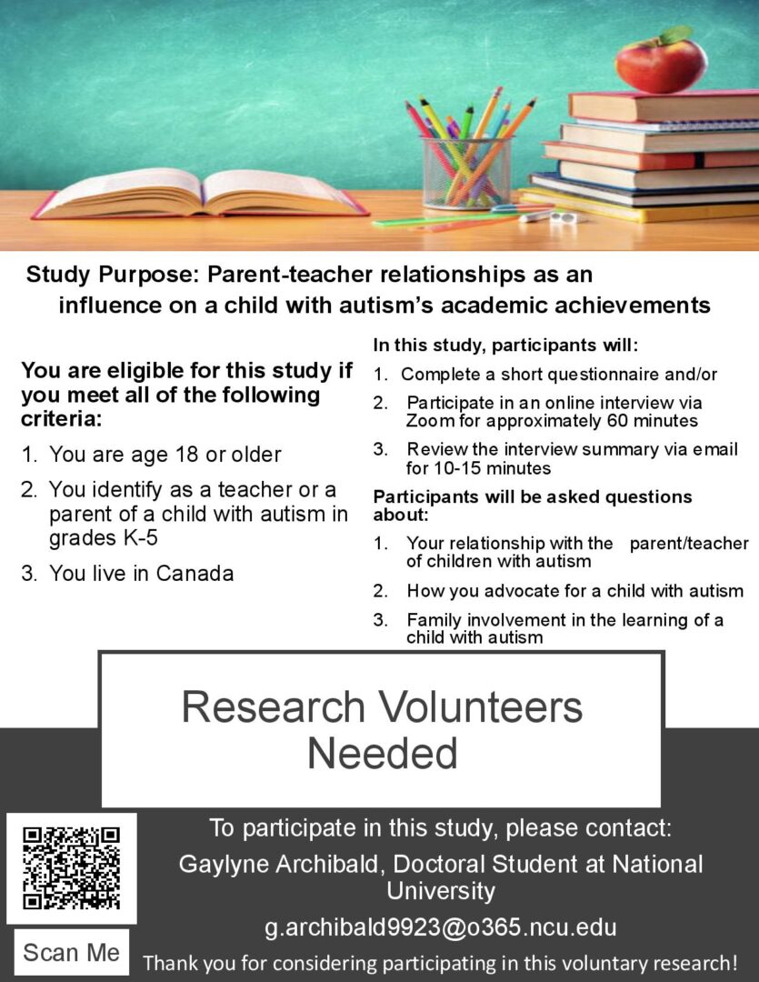 Parent-Teacher Relationships and Academic Learning for Autistic ...